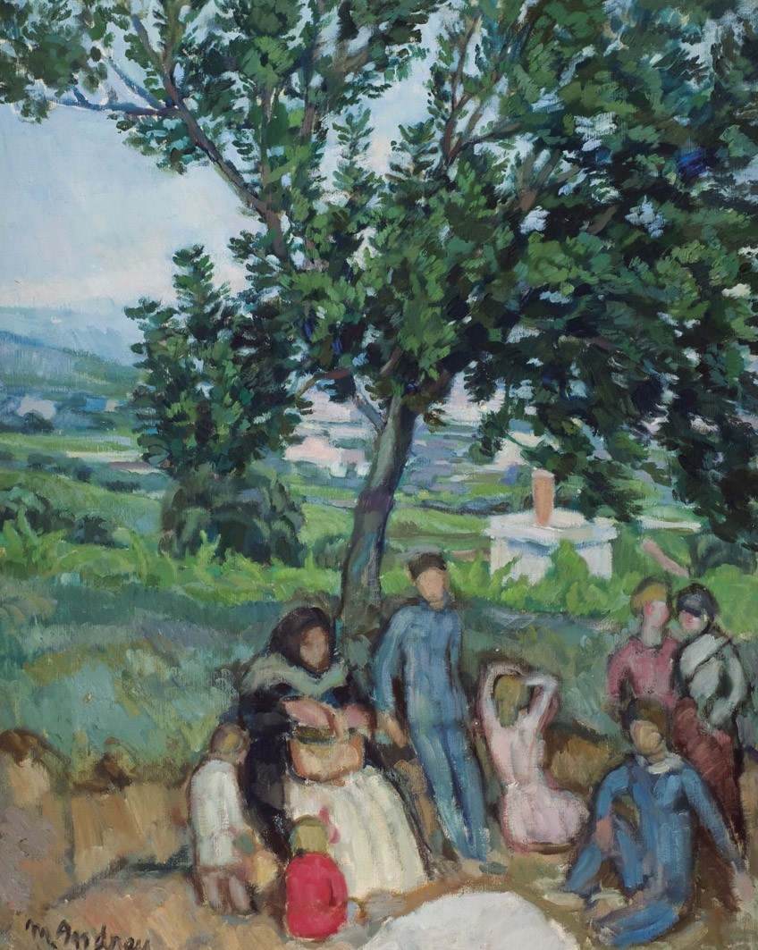 Mariano Andreu | Familia en el campo (1918) | MutualArt