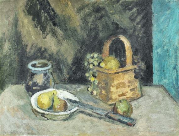 Henri H. Catargi | Natură statică cu fructe și cuțit (1966) | MutualArt