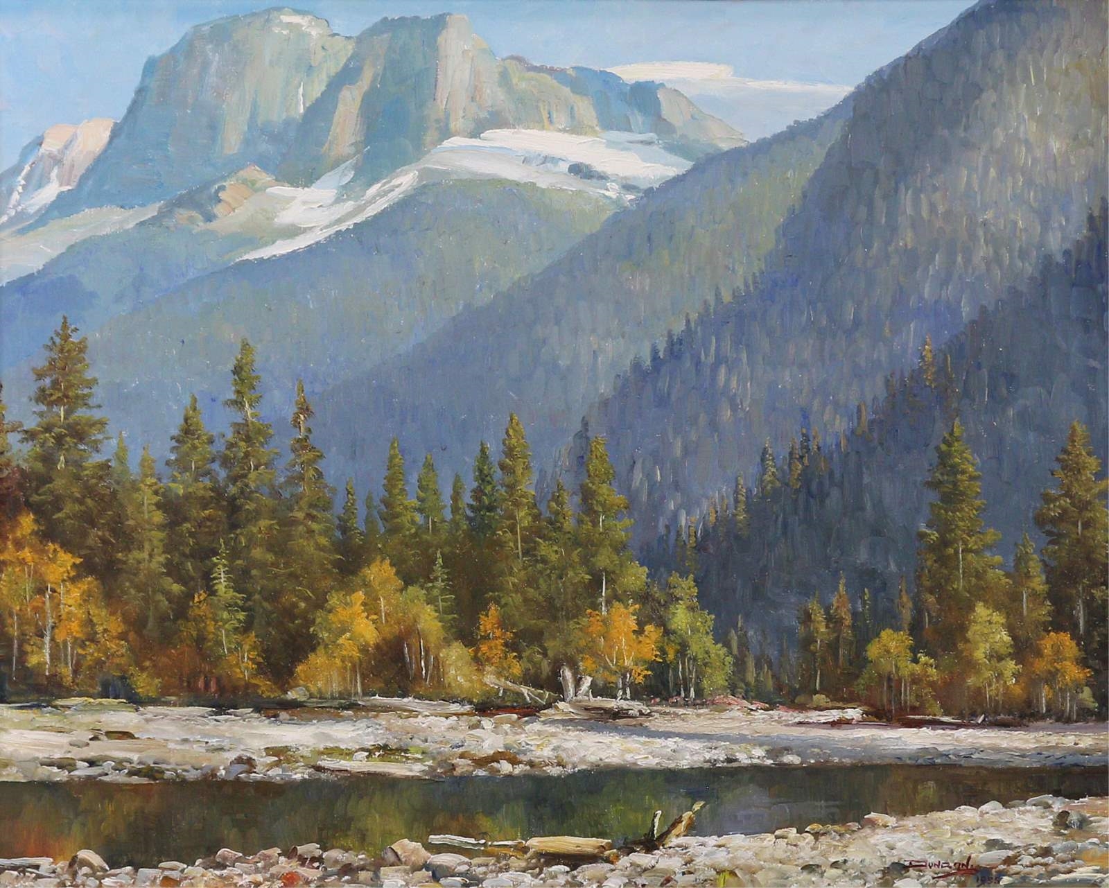 Duncan Mackinnon Crockford | BARRIER MOUNTAIN AND THE KANANASKIS RIVER ...