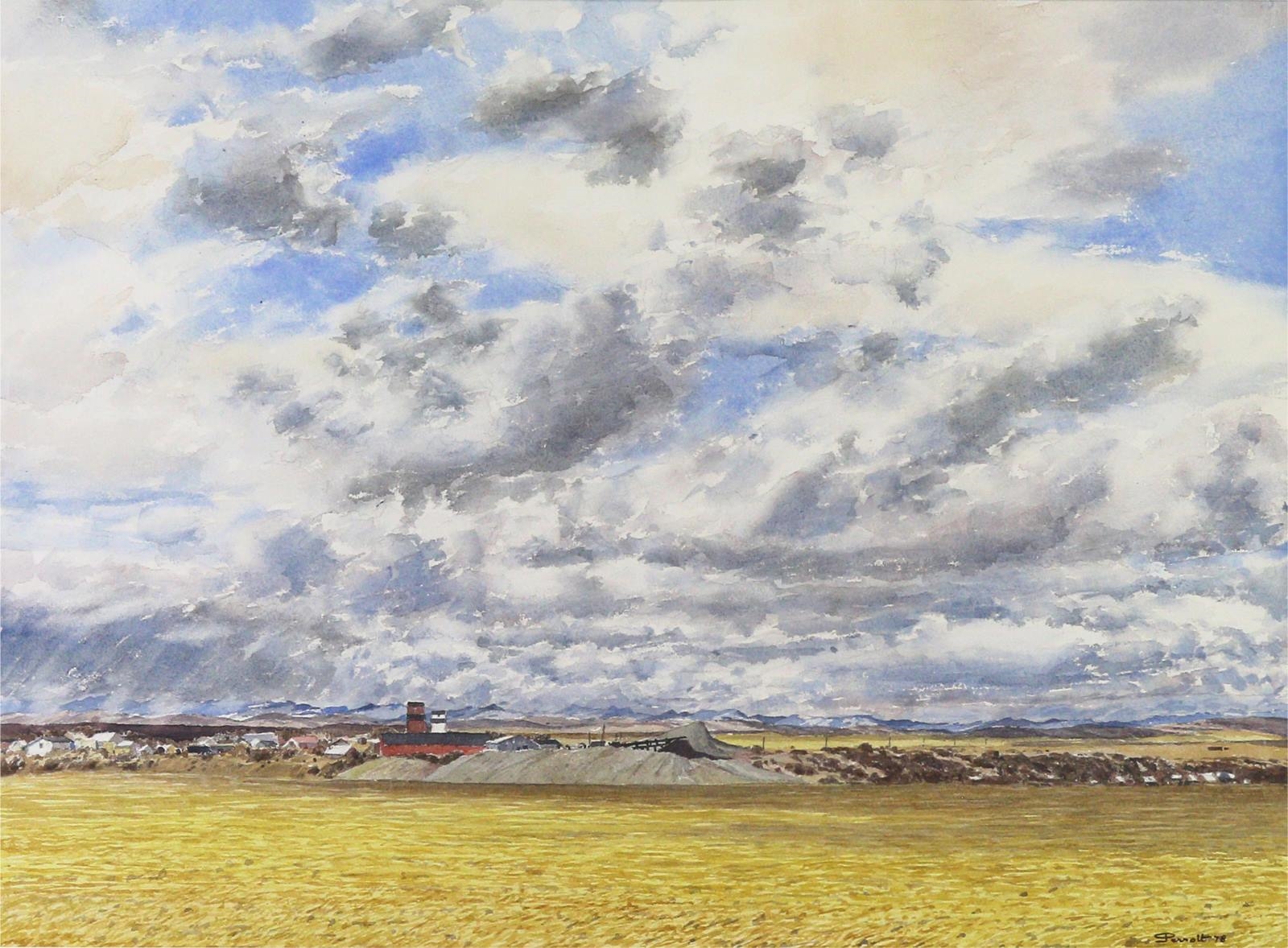 Stanford Perrott | SOUTHERN ALBERTA TOWN, LOOKING WEST TOWARD THE ...