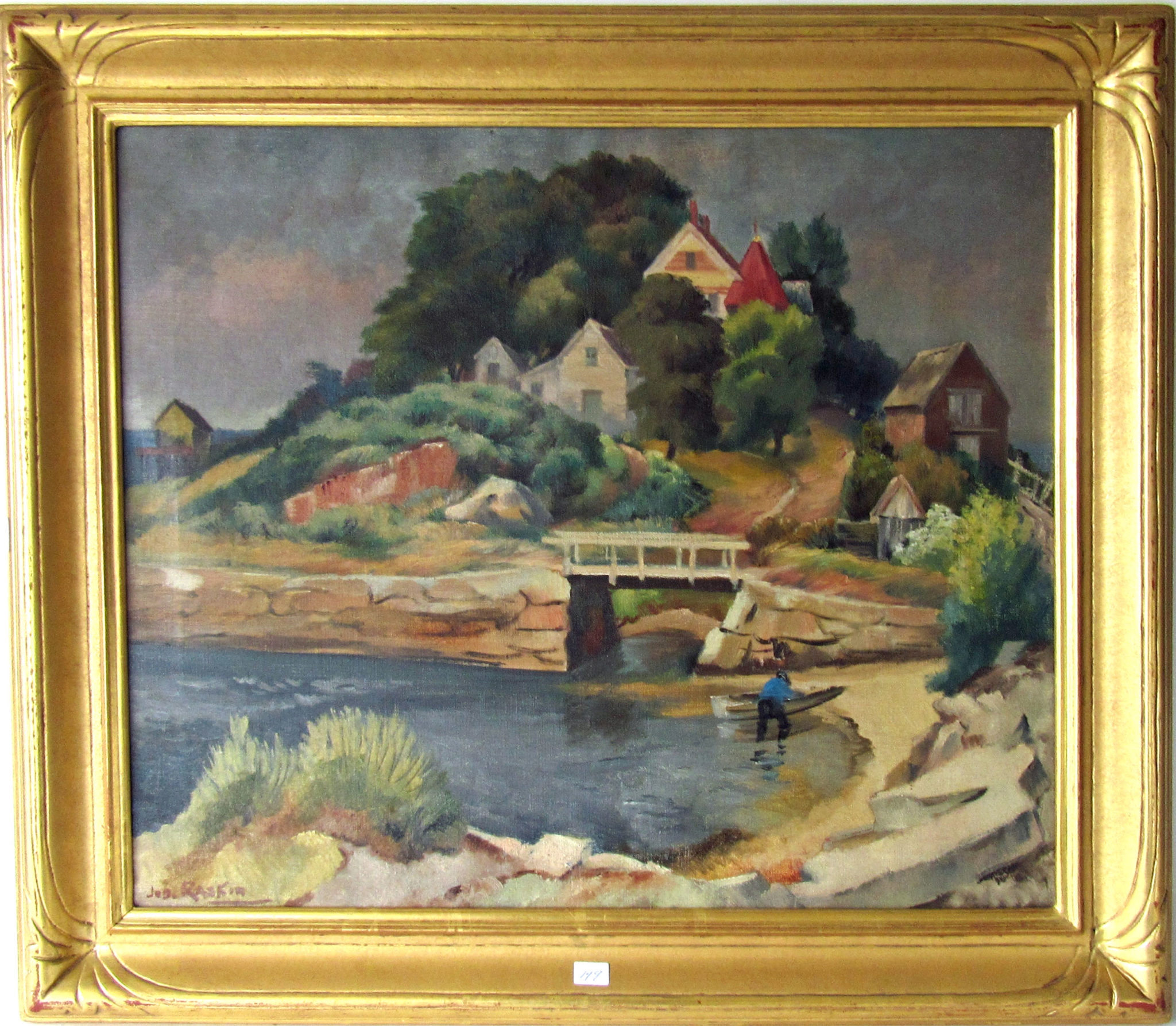 Joseph Raskin | New England shore scene | MutualArt