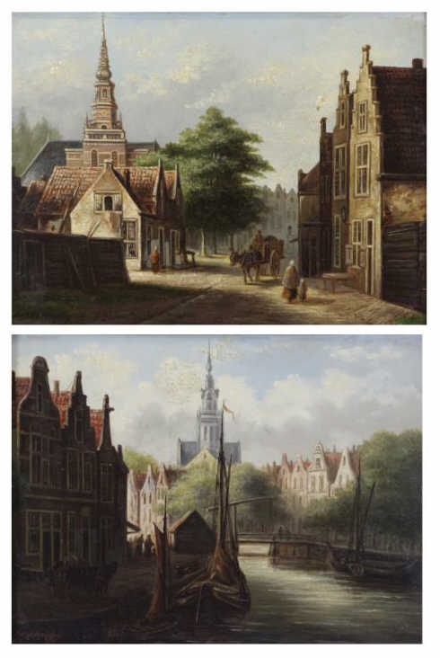 Jan van der Heyden | A wooded landscape with a figure in a park | MutualArt