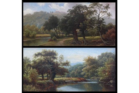 Thomas Spinks | A Pair: River landscapes (1890 - 1891) | MutualArt
