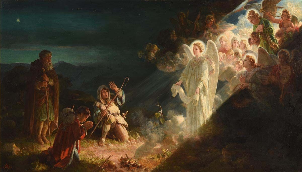 Alfred Morgan | The Angel Gabriel Appearing to the Shepherds (1876 ...