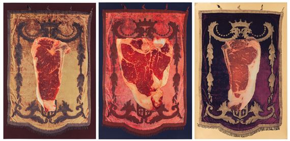 Ford Beckman | Set of 3 Works: Red Meat (1994) | MutualArt