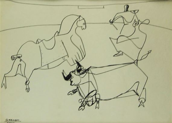 John D. Graham | BULL FIGHT (1937) | MutualArt