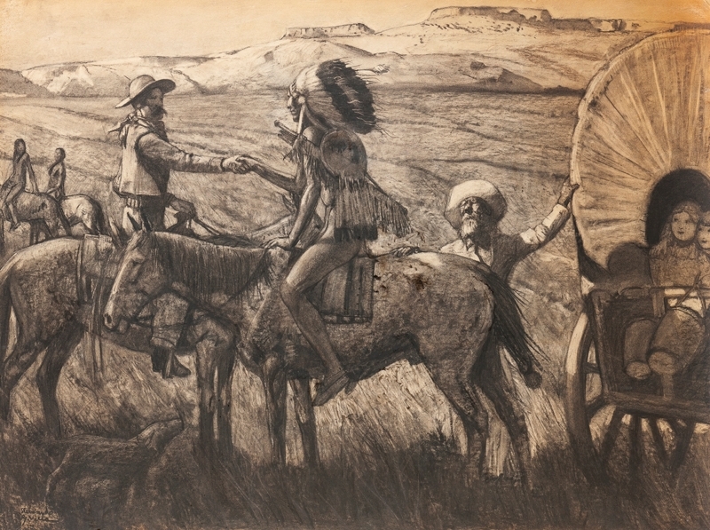 Hernando Villa | Pathfinder meeting Native Americans along the trail ...