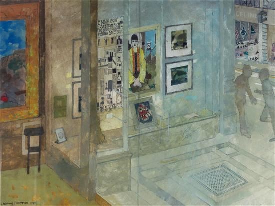 Leonard Rosoman | The Entrance to the Fine Art Society- Study for ...