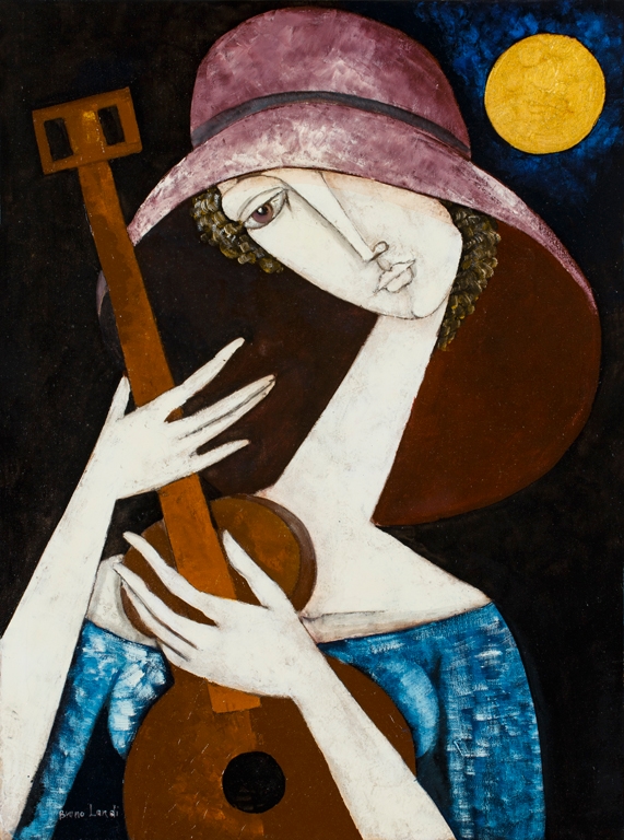 Bruno Landi | Donna con chitarra (2014) | MutualArt
