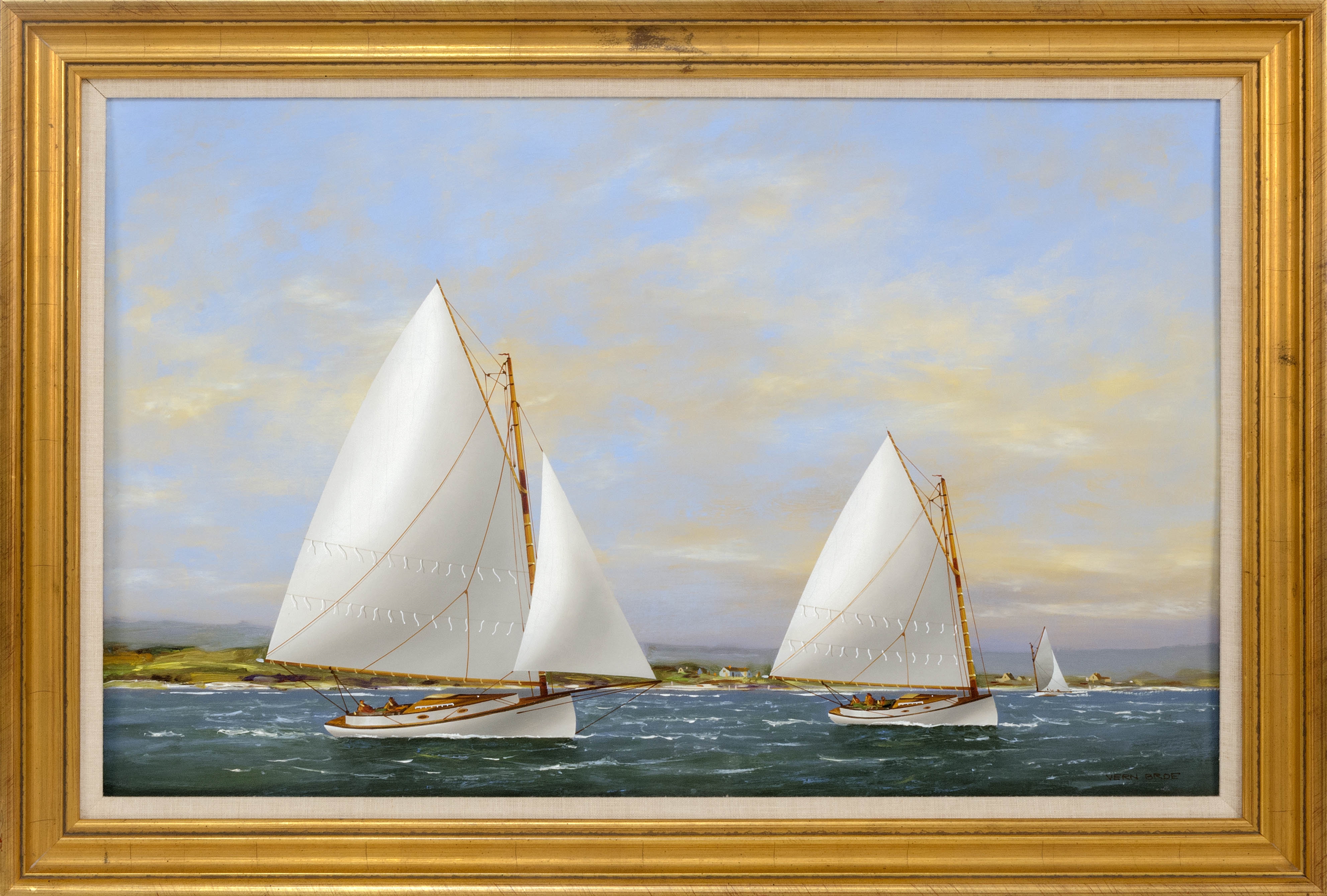 Vern Broe | Catboats under sail | MutualArt