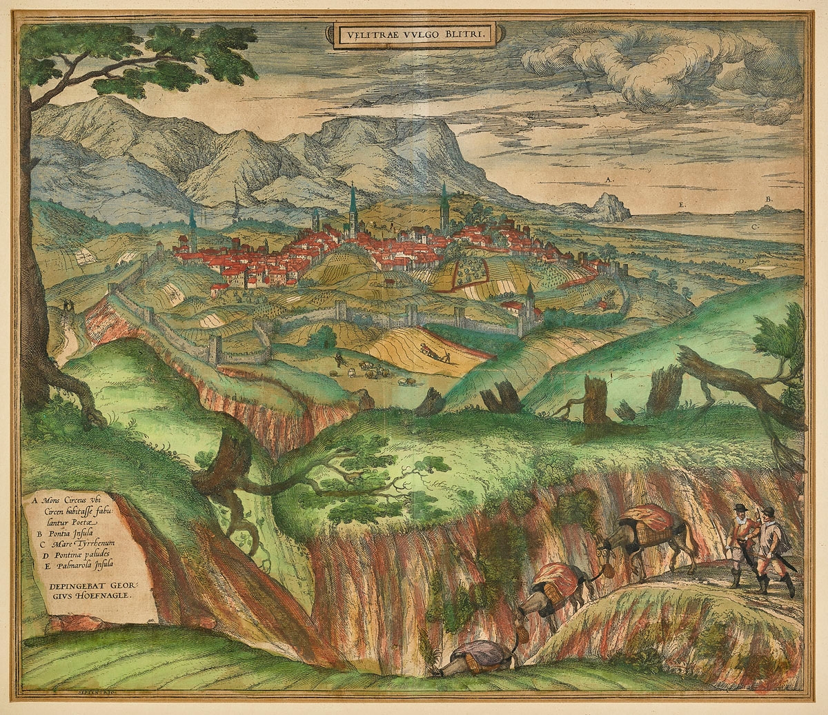 Franz Hogenberg | Map of Odense; Velitrae Vvlgo Blitri (1575 - 1593 ...