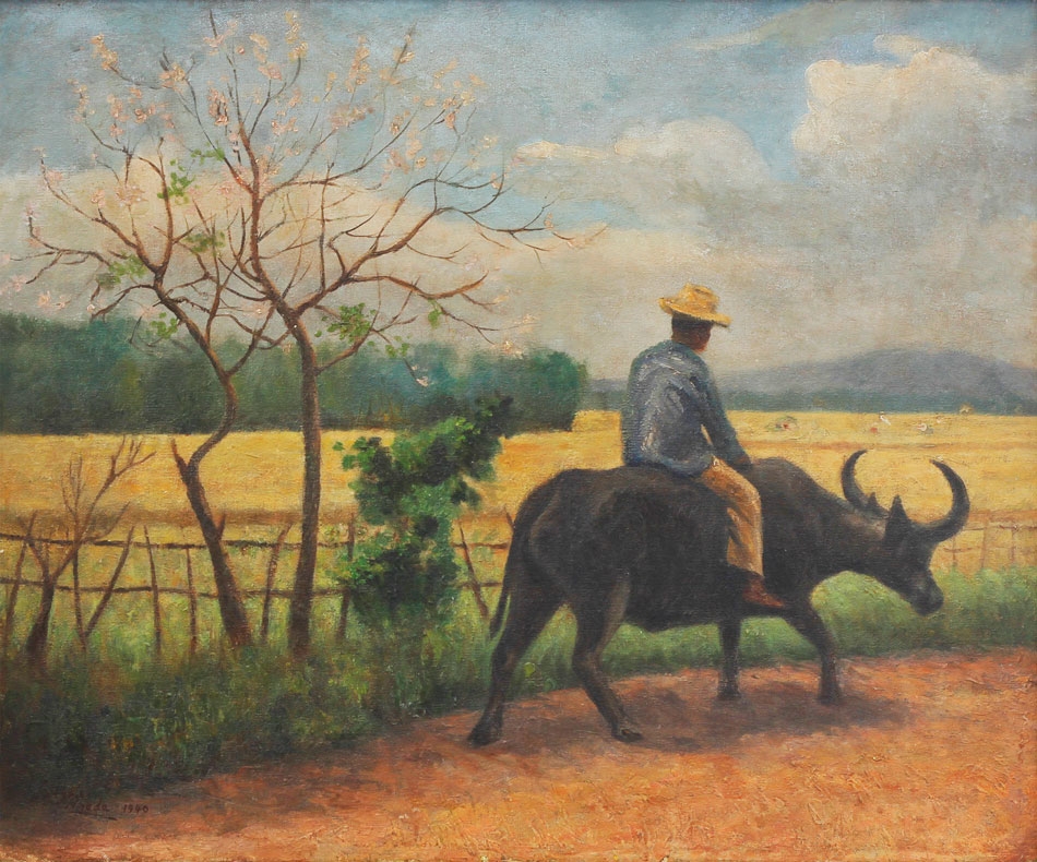 Jorge Pineda | Man on Carabao | MutualArt