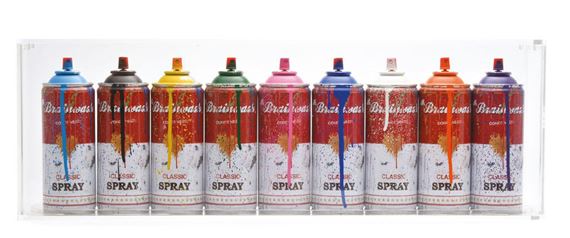 Mr. Brainwash | 9 works: Classic Spray Can Set | MutualArt