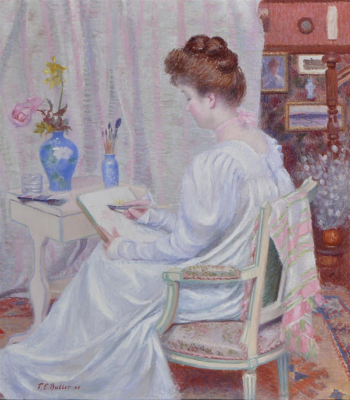 Theodore Earl Butler | Artistic Reverie (1908) | MutualArt