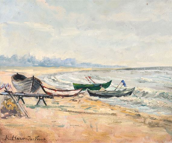 Kurt Haase-Jastrow | Fischerboote am Strand (1910) | MutualArt