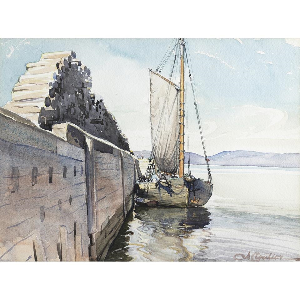 Albert Cloutier | Loading Pulpwood | MutualArt