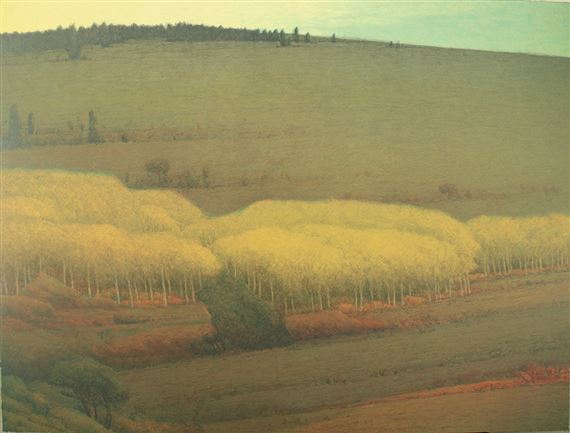 Russell Chatham | SIGNED BOULDER VALLEY FALL LITHOGRAPH (1991) | MutualArt