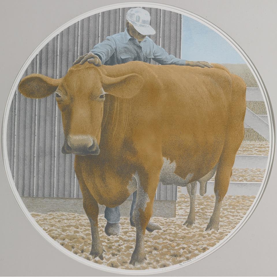 Alex Colville | PRIZE COW (1977) | MutualArt