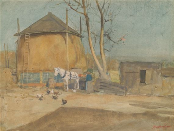 Peter Wingrave-Newell | Rural Farm Scene (1909) | MutualArt