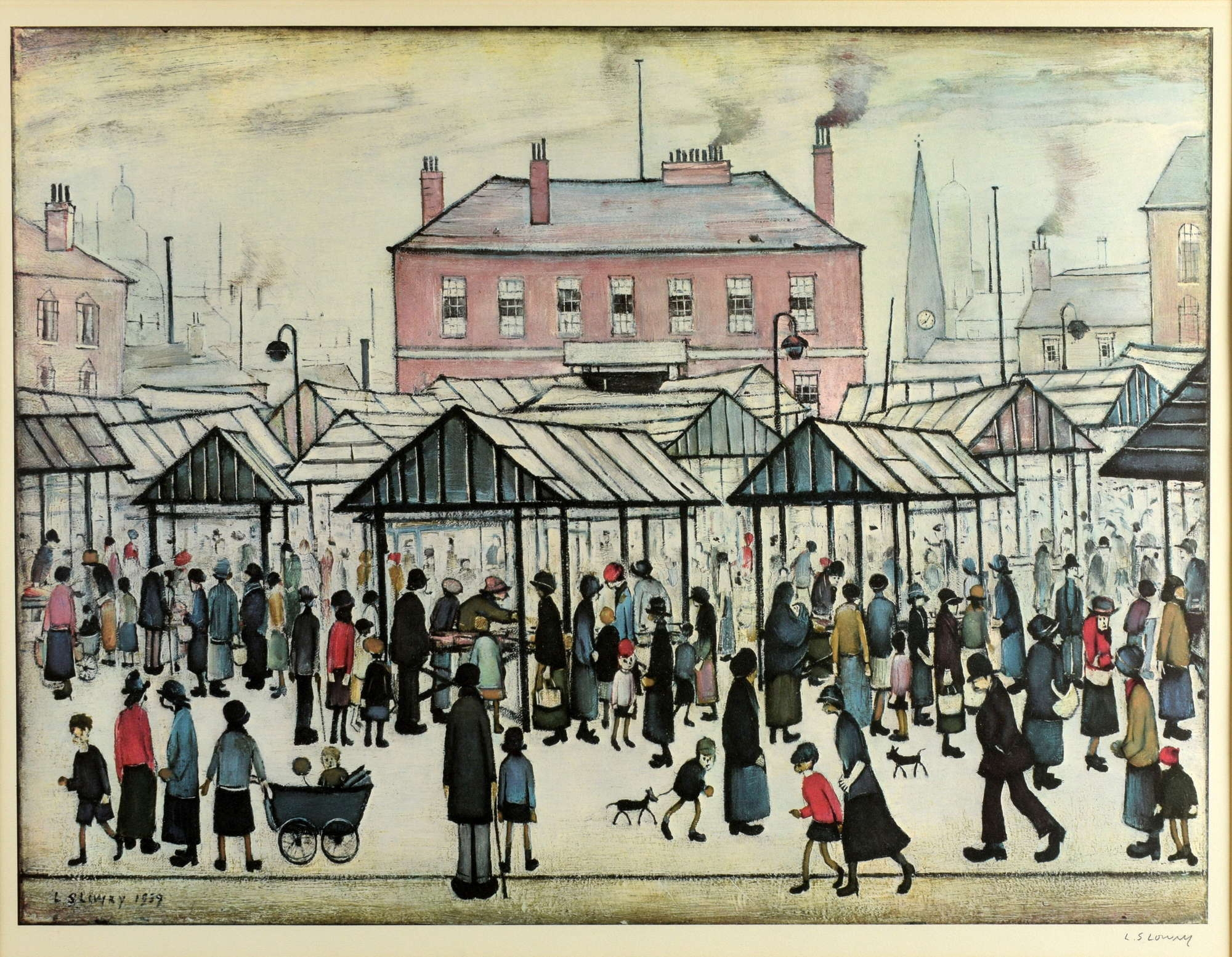 Laurence Stephen Lowry | Market Scene (1939) | MutualArt
