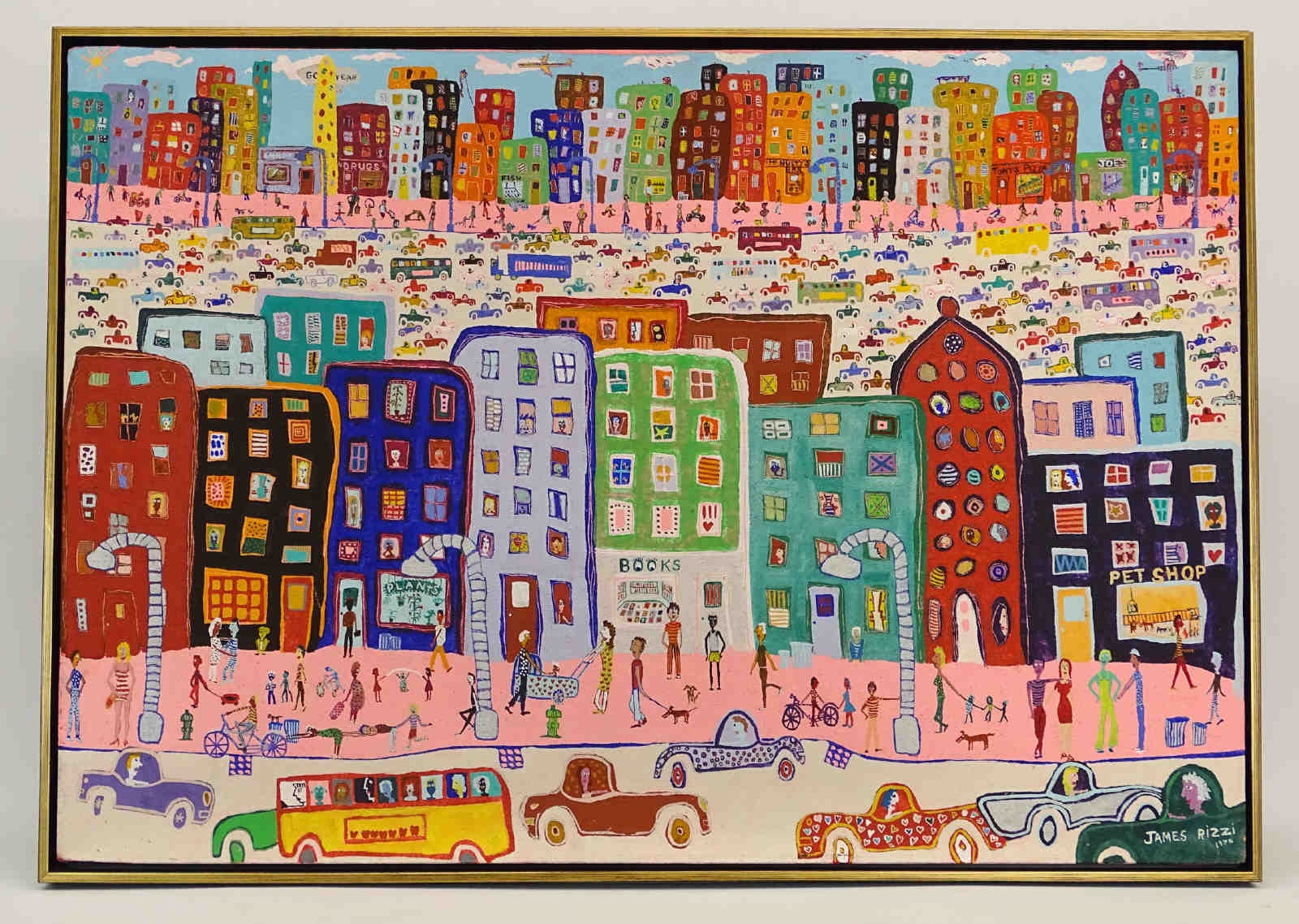 James Rizzi | Street scene (1975) | MutualArt