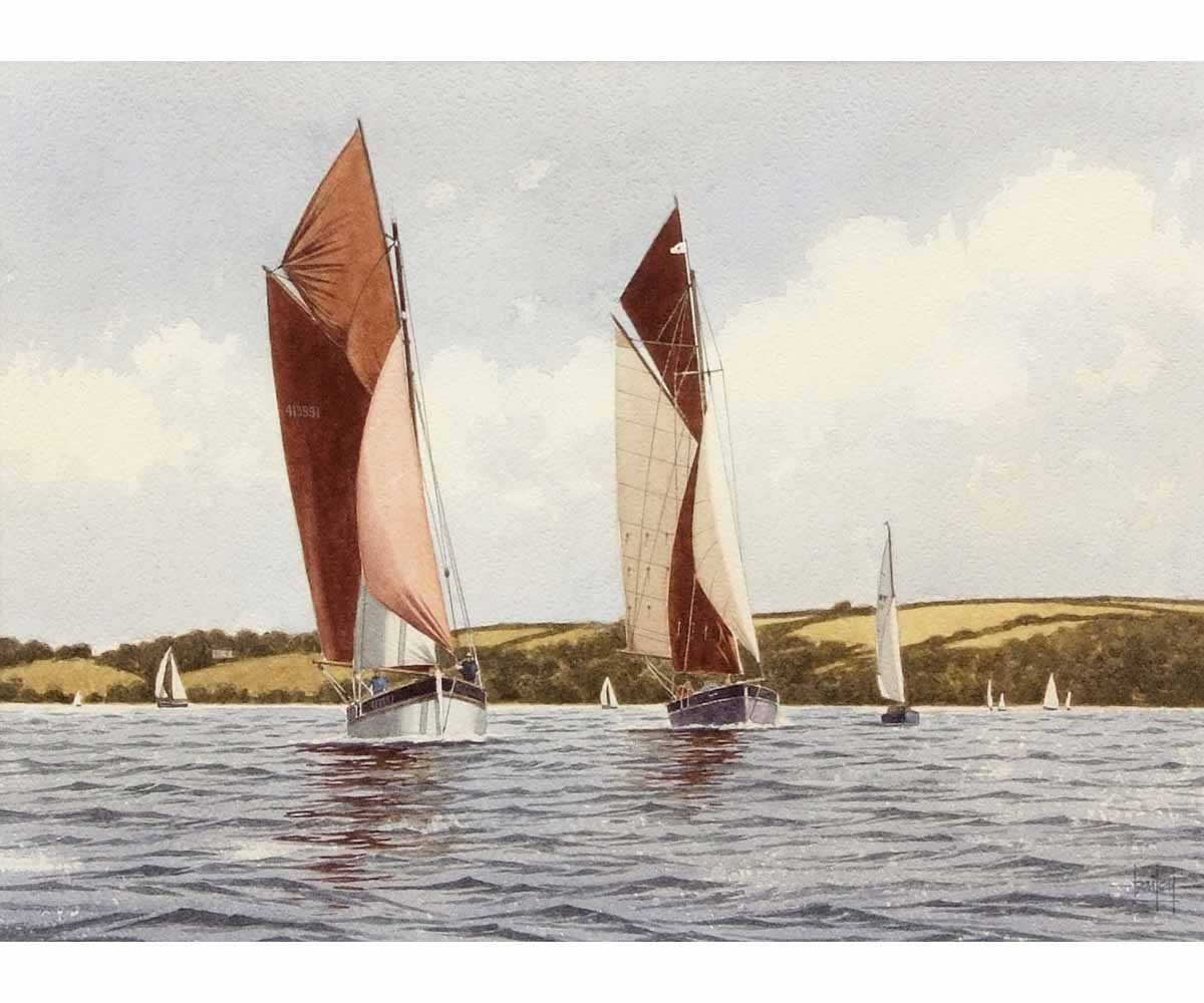 Terry Bailey | Racing yachts at St Mawes, Cornwall | MutualArt