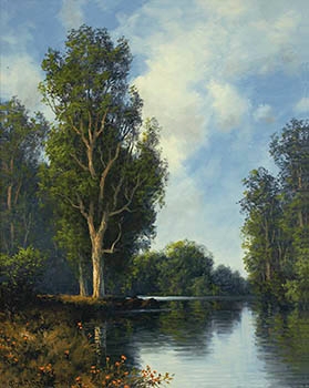 A.D. Greer | Riverscape (1984) | MutualArt