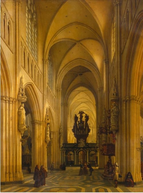 Hippolyte Victor Valentin Sébron | INTERIOR OF A CATHEDRAL | MutualArt