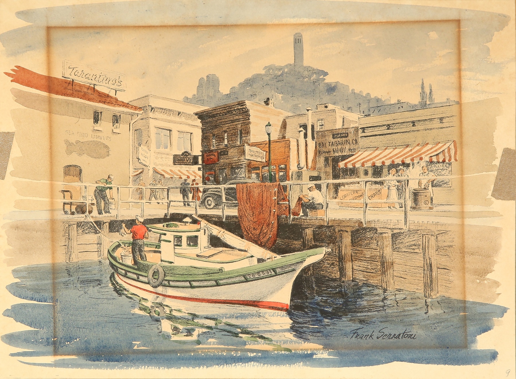 Frank Serratoni | Coit Tower From the Wharf | MutualArt