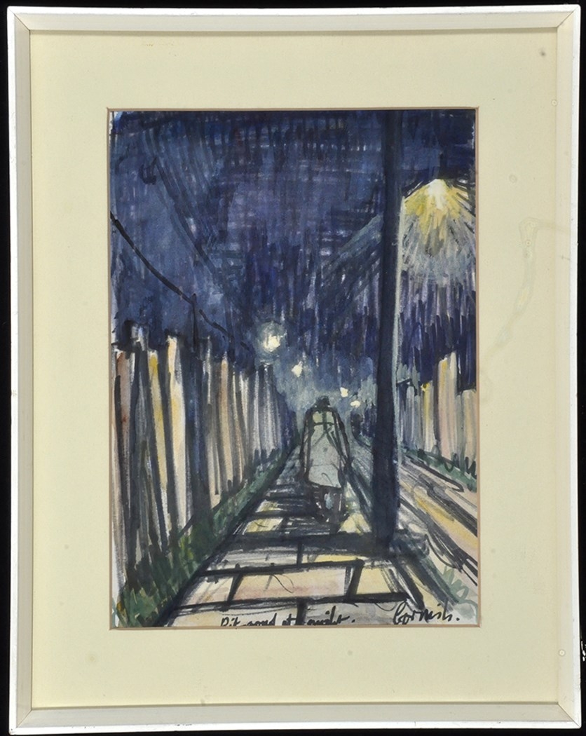 Norman Cornish | Pit Road at Night | MutualArt