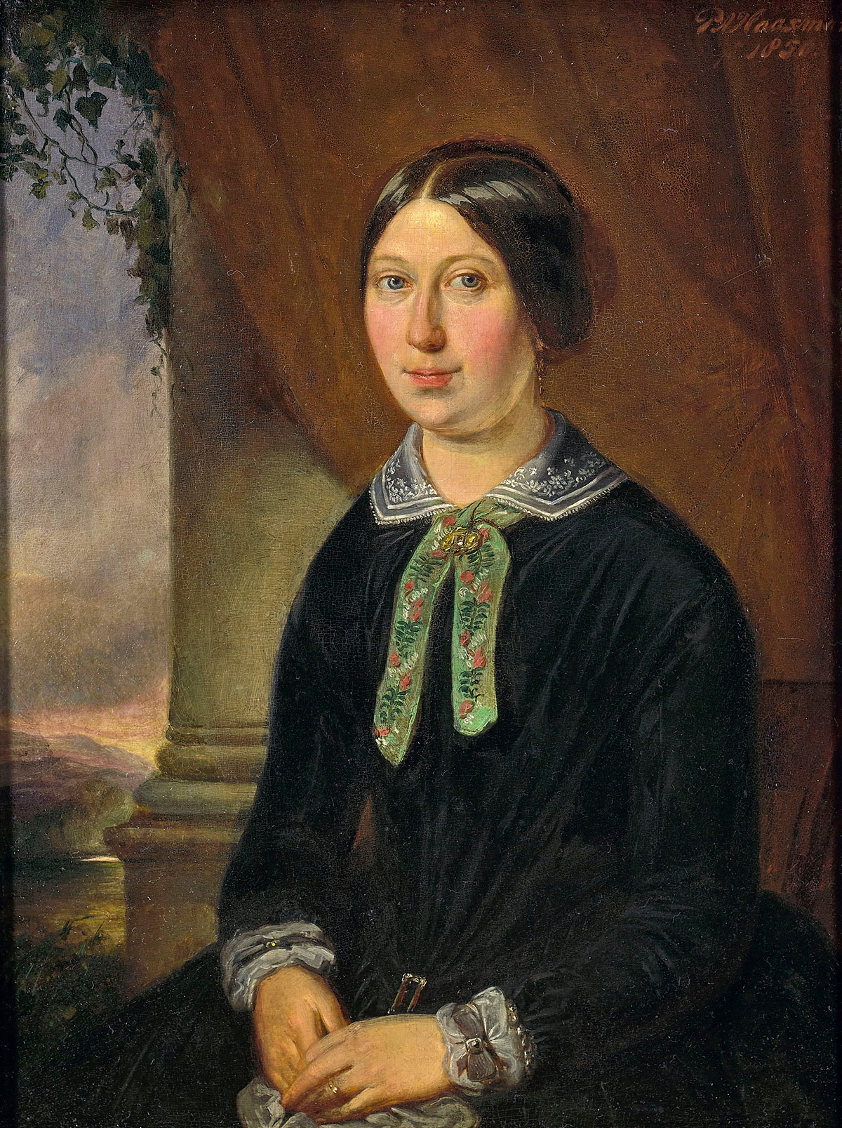 Pieter Alardus Haaxman | A portrait of his sister-in-law (1850) | MutualArt
