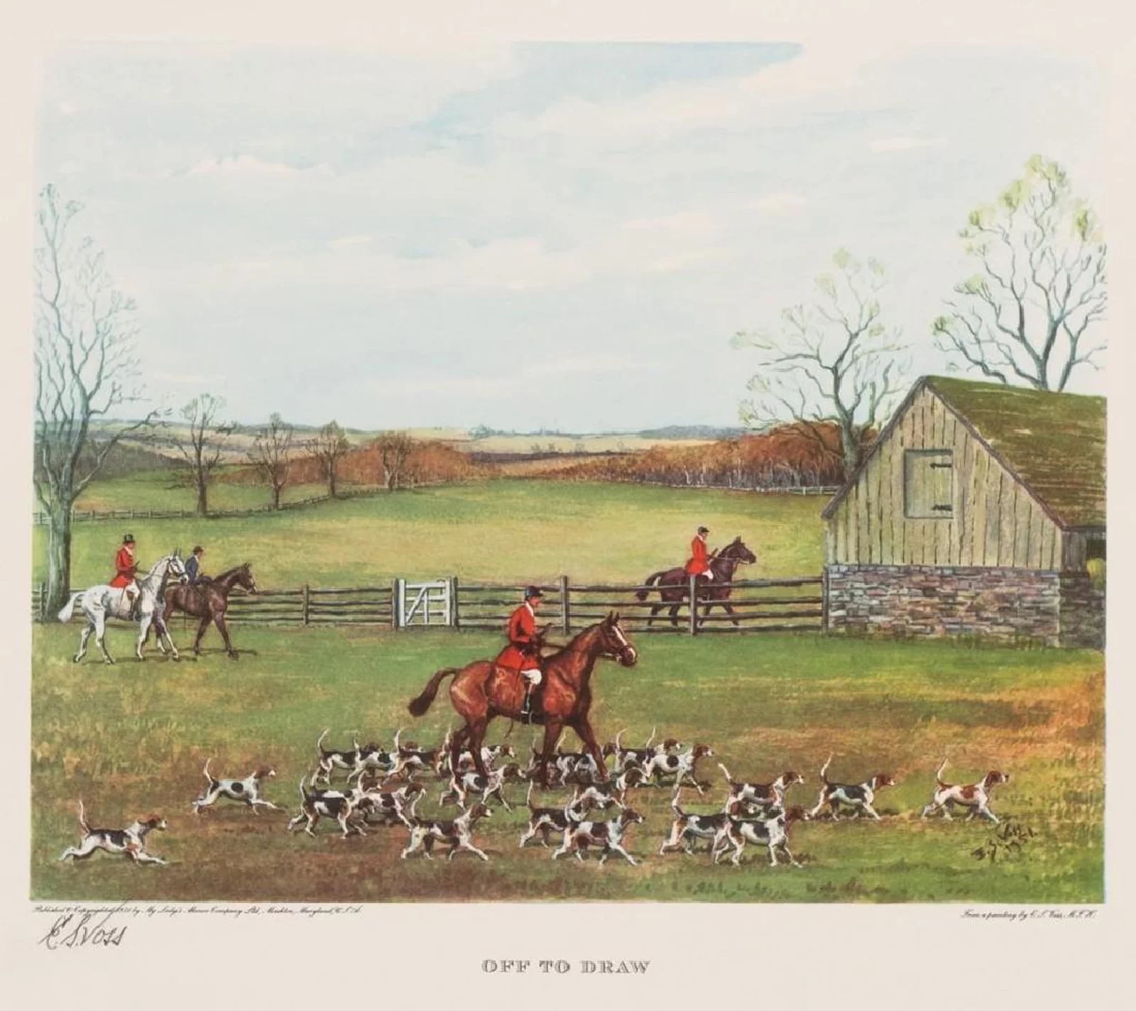 Franklin Brooke Voss | Full Cry; Off to Draw; The Meet; Stiff Timber ...