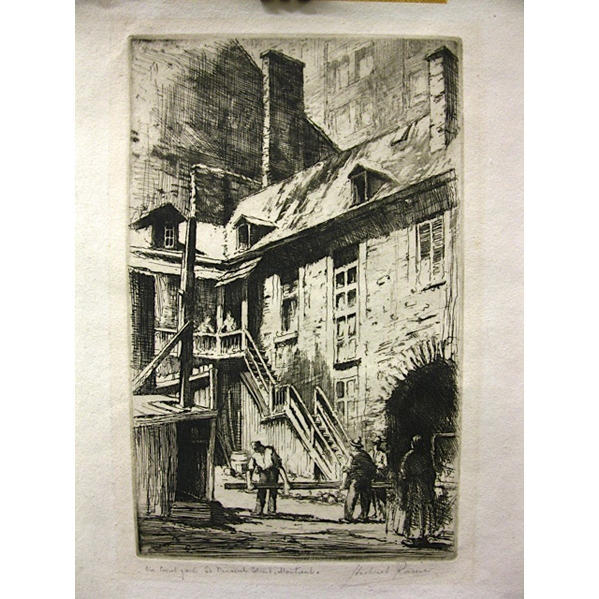 Herbert Raine | OLD COURTYARD ST. VINCENT STREET, MONTREAL | MutualArt