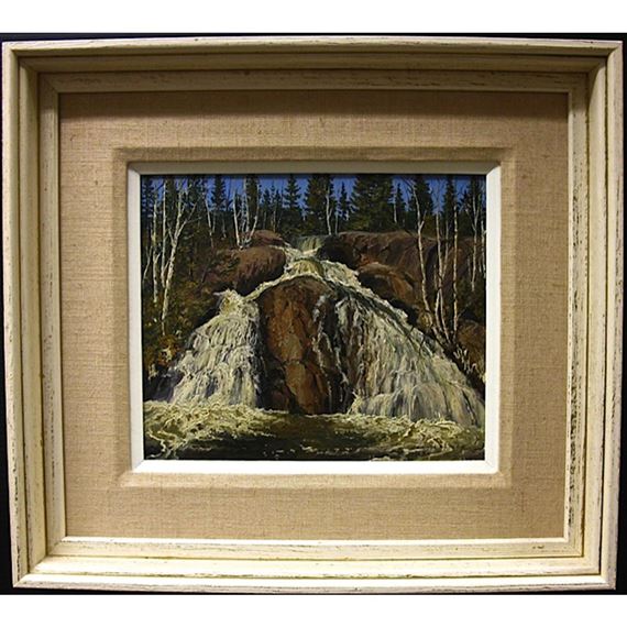 John Angus Palmer | WATERFALL ON OJIBWAY LAND NEAR MICHIPICOTEN LAKE ...