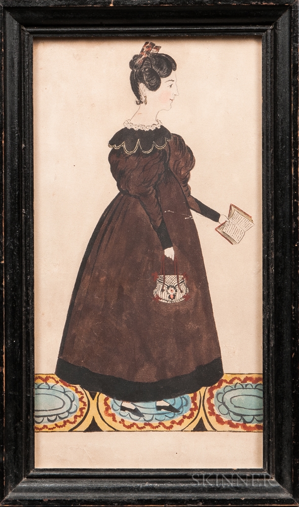 Joseph H. Davis | Portrait of a Woman in a Purple Dress | MutualArt