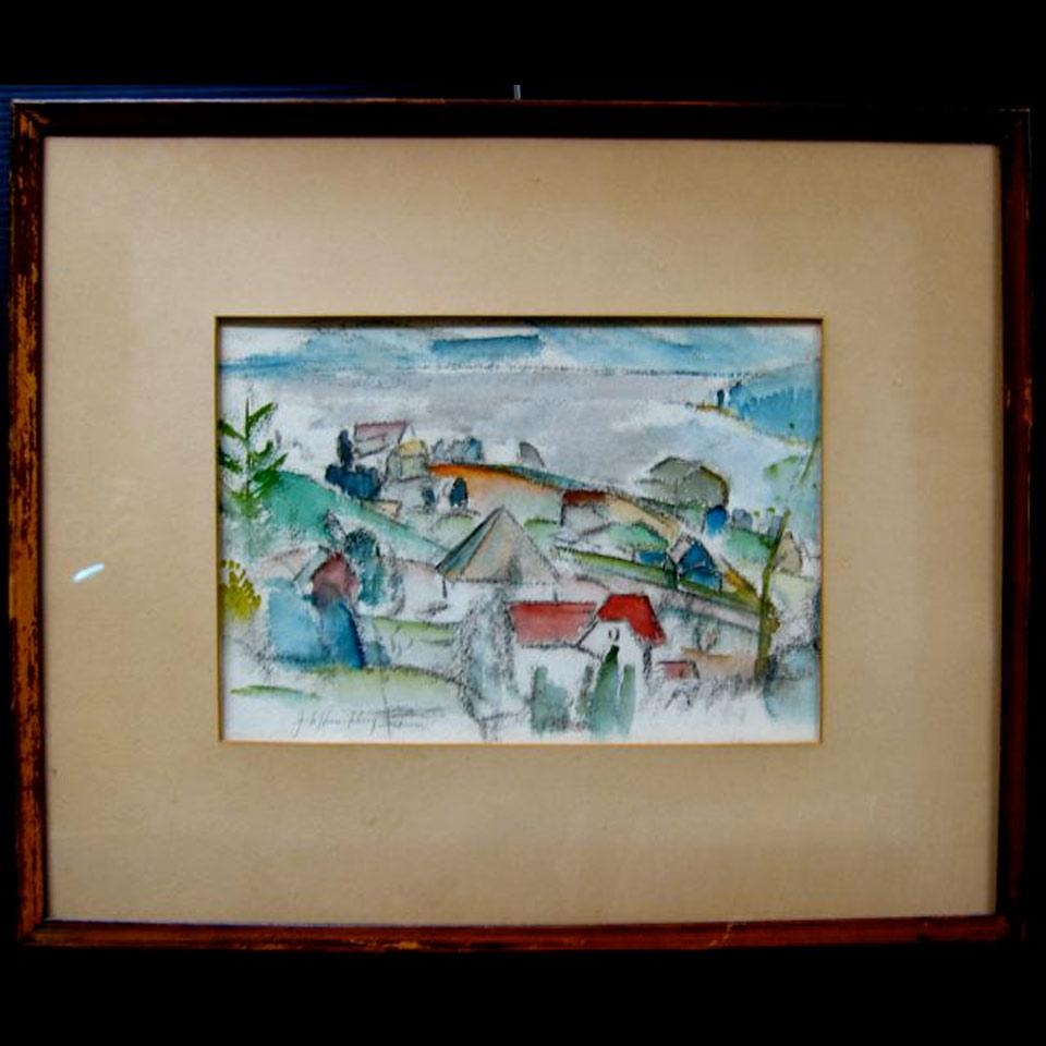 Jack Weldon Humphrey | 2 Works: Ballentynes Hill, Street Scene (1931 ...
