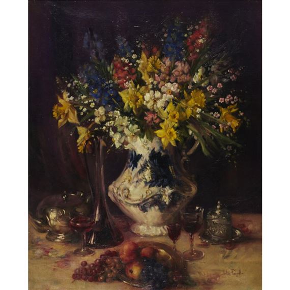John Wentworth Russell | Still Life With Fruit And Wine | MutualArt