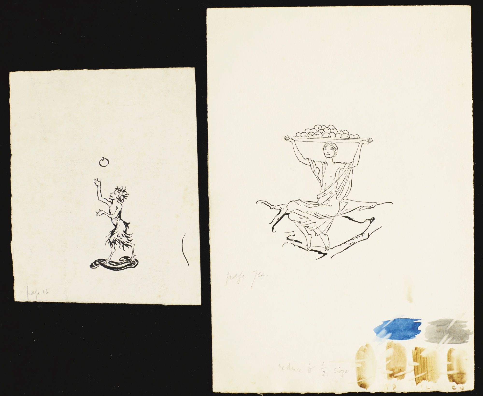 Arthur Rackham | Two black and white ink drawings on two sheets (for A ...