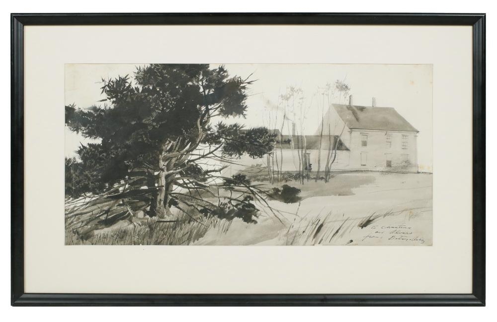 Andrew Wyeth | The Olson House, Cushing, Maine, a study of the back of ...