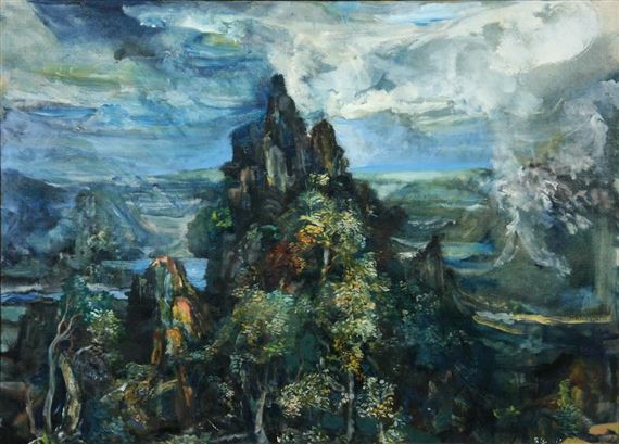 Carol Brandenberg | Fantasy Mountain Landscape (1989) | MutualArt