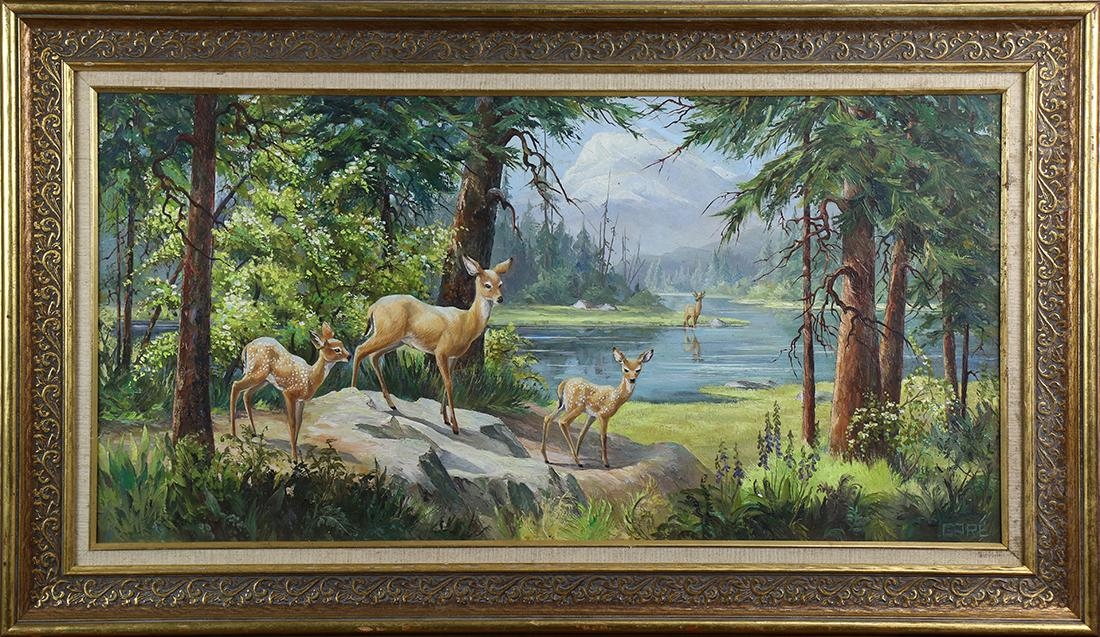 Gare Barks | Doe and Fauns | MutualArt