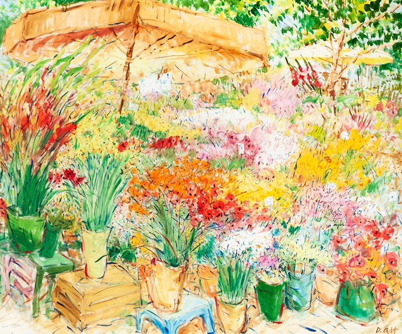 Duane Alt | Marche des Fleurs - Flower Market | MutualArt