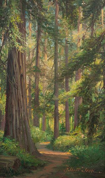 Gilbert Tonge | Path through a redwood forest | MutualArt