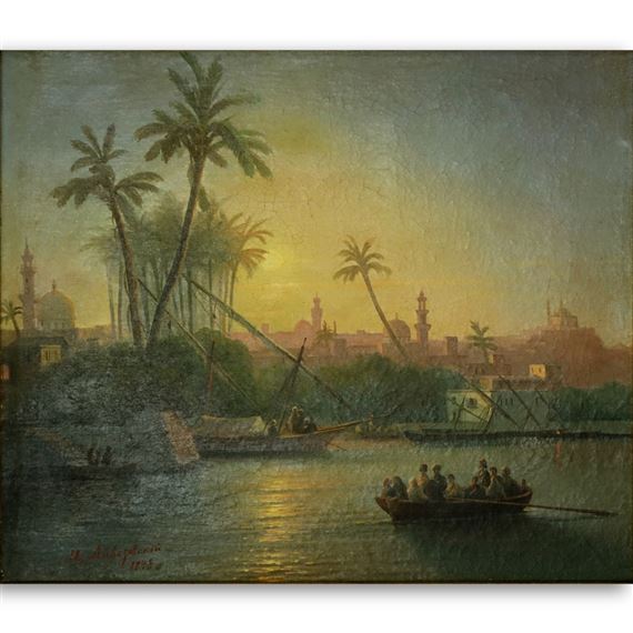 Ivan Aivazovsky | Harbor Scene in Cairo | MutualArt