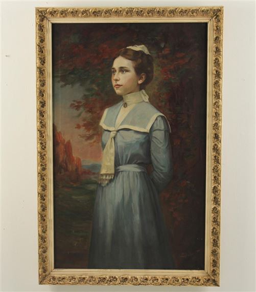 Leon Lippert | FULL LENGTH PORTRAIT OF YOUNG NURSE (1924) | MutualArt