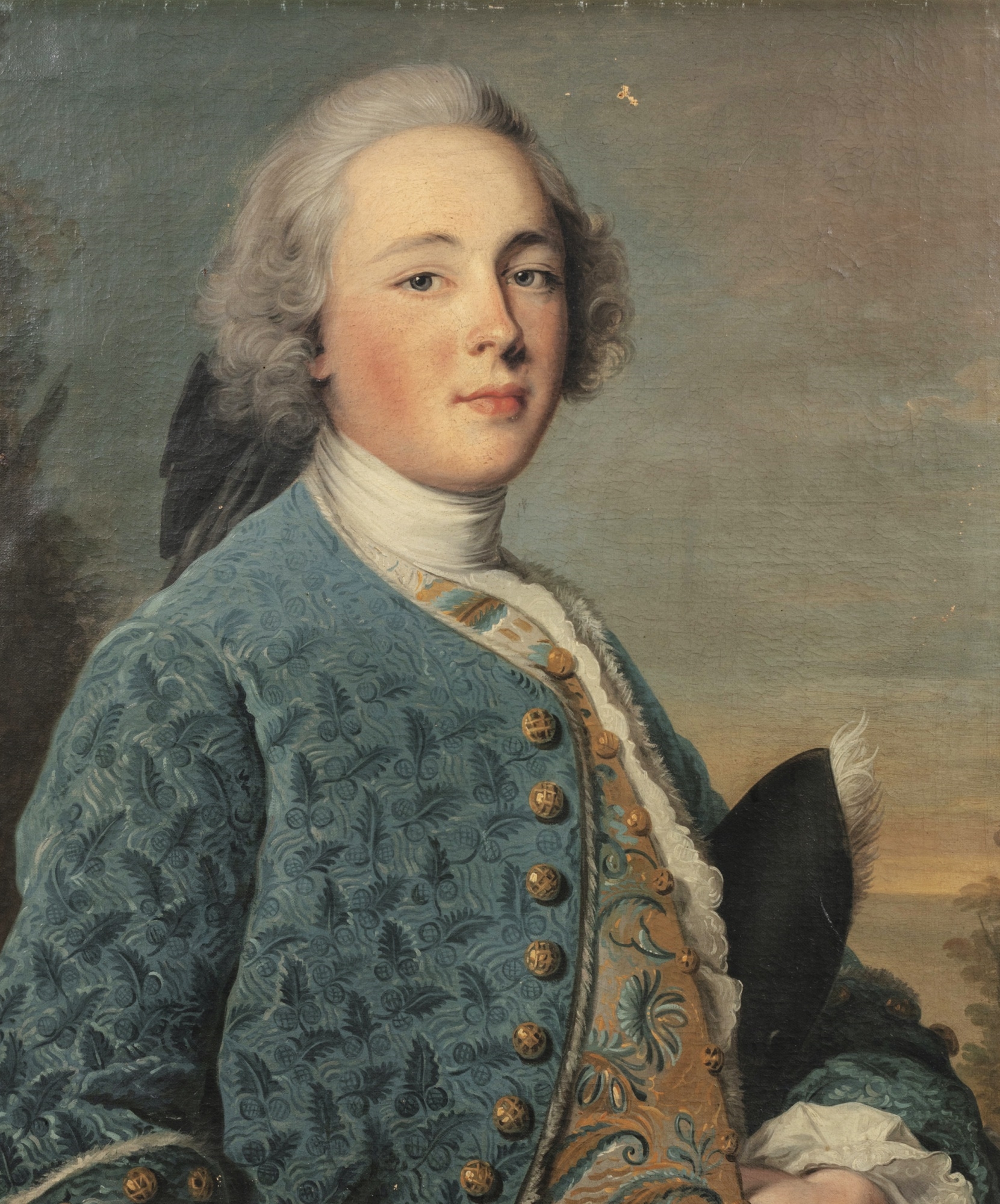 Francois-Hubert Drouais | Portrait of a young nobleman, half length ...