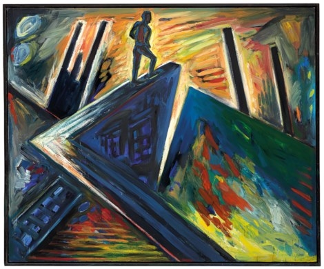 Helmuth Middendorf | MYSTERIOUS PAINTING: HEAD RUNNER (1984) | MutualArt