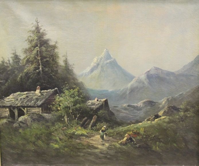 Karl Millner | Hütte in den Alpen (1880) | MutualArt