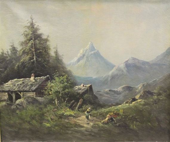 Karl Millner | Hütte in den Alpen (1880) | MutualArt