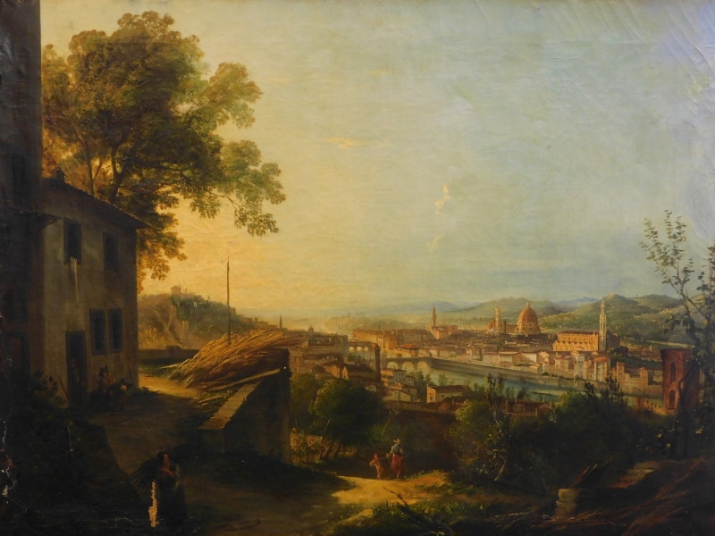 Giovanni Signorini | The Arno from the Ponte Vecchio (1846) | MutualArt